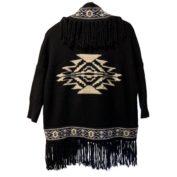 Polo Ralph Lauren | Sweaters | Polo Ralph Lauren Oversized Fringe Shawl Collar Cardigan Aztec ...